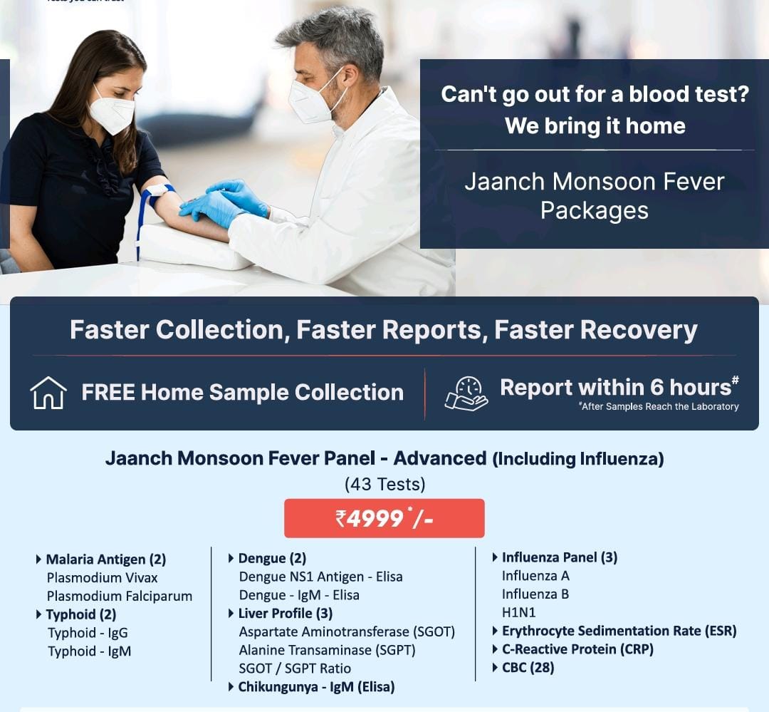 JAANCH MONSOON FEVER PANEL – ADVANCED (INCLUDING INFLUENZA) » Thyrocare ...